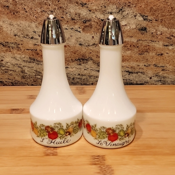 Corelle | Dining | Vintage Gemco Spice Of Life Oil Vinegar Cruets ...